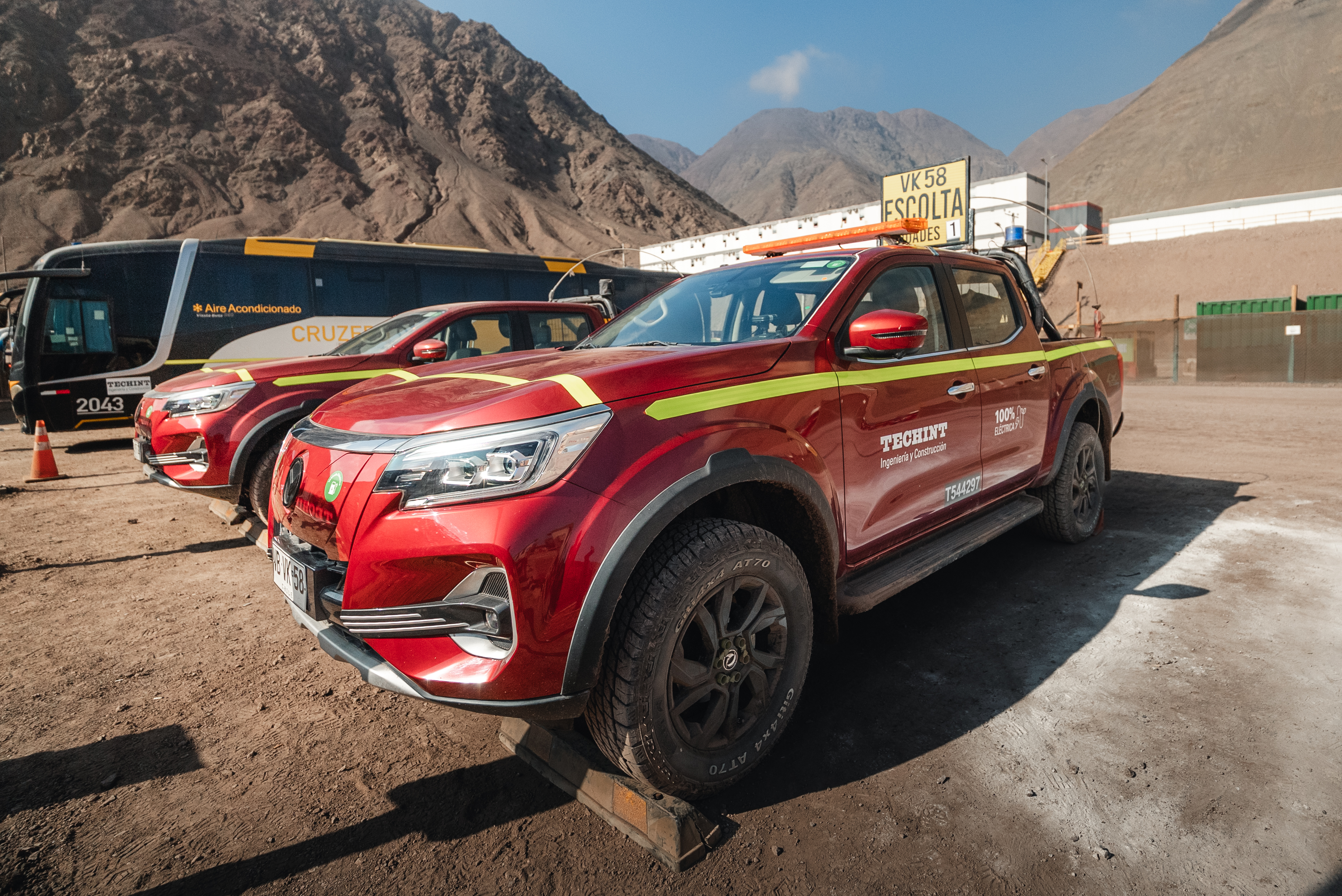 Techint E&C implements 100% electric 4x4 trucks in mining project